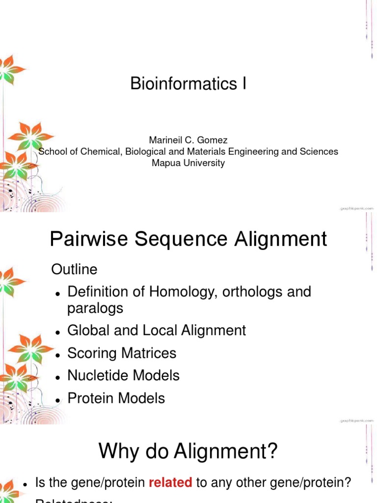 Bioinformatics I | PDF | Sequence Alignment | Point Mutation