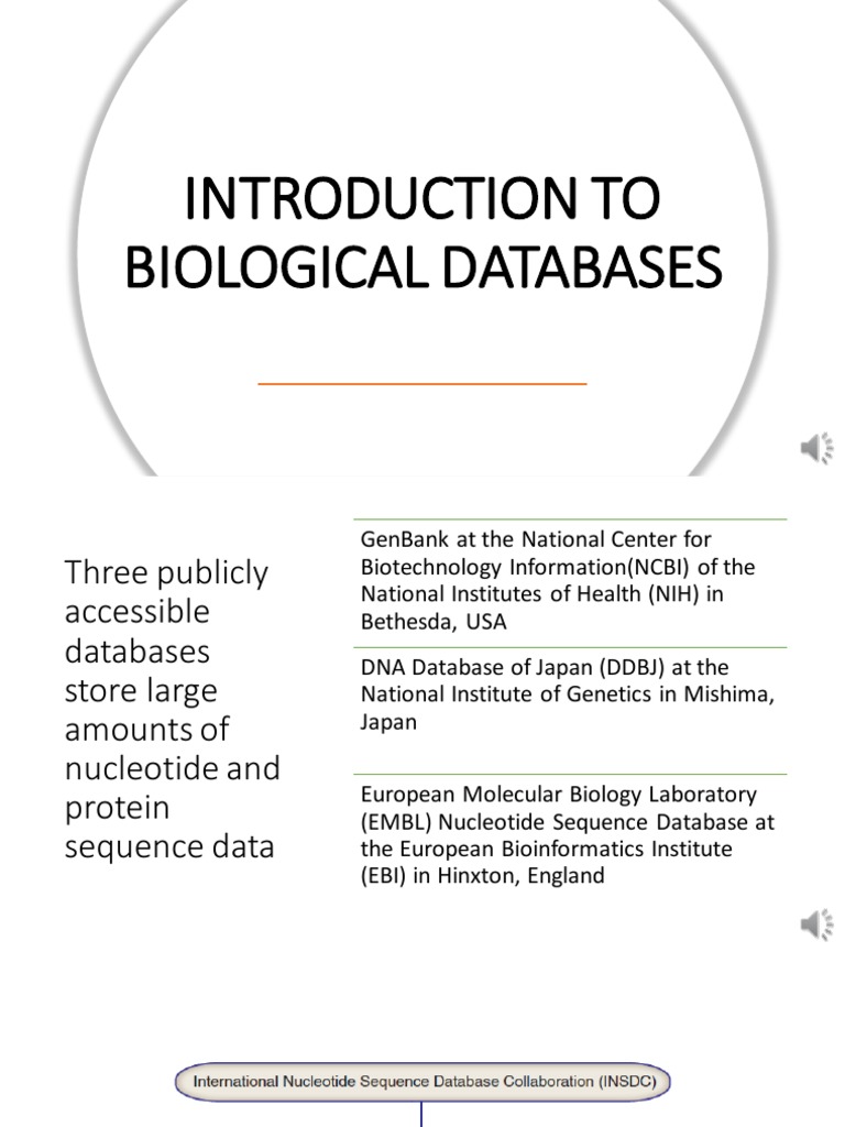 Introduction To Biological Databases | PDF