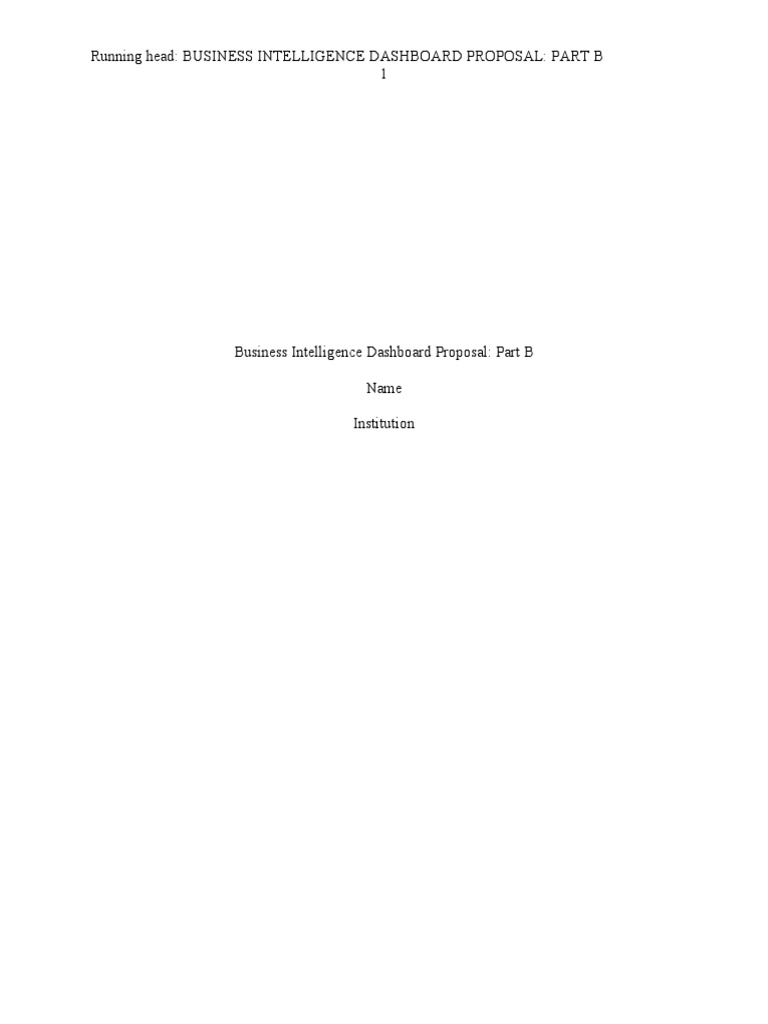 Business Intelligence Dashboard Proposal for Apple Inc | PDF | Business ...