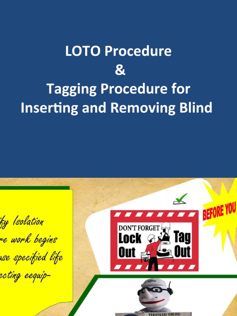 LOTO Procedure & Tagging Procedure For Inserting and Removing Blind | PDF