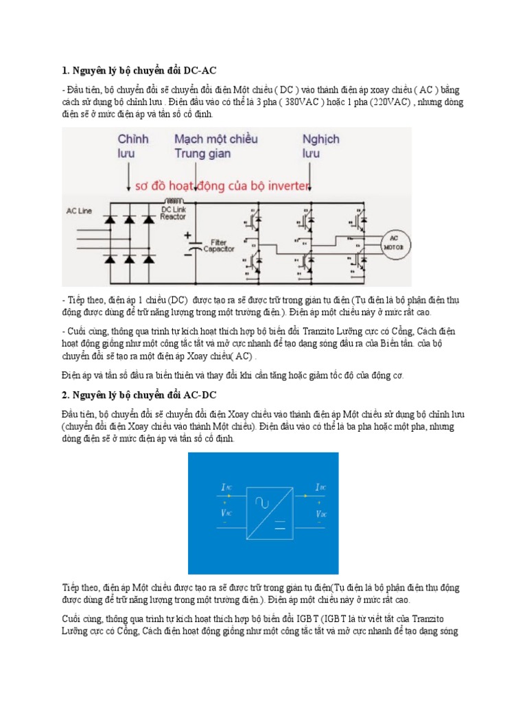 1. Nguyên lý bộ chuyển đổi DC-AC | PDF