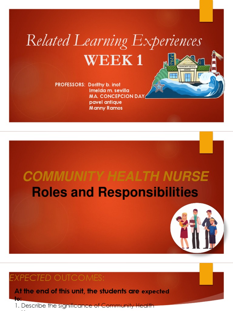 Related Learning Experiences: Week 1 | PDF | Nursing | Health Care