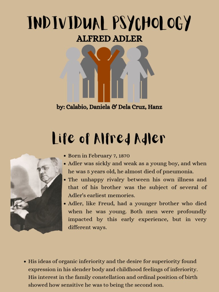 Individual Psychology: Alfred Adler | PDF | Narcissism | Self Esteem