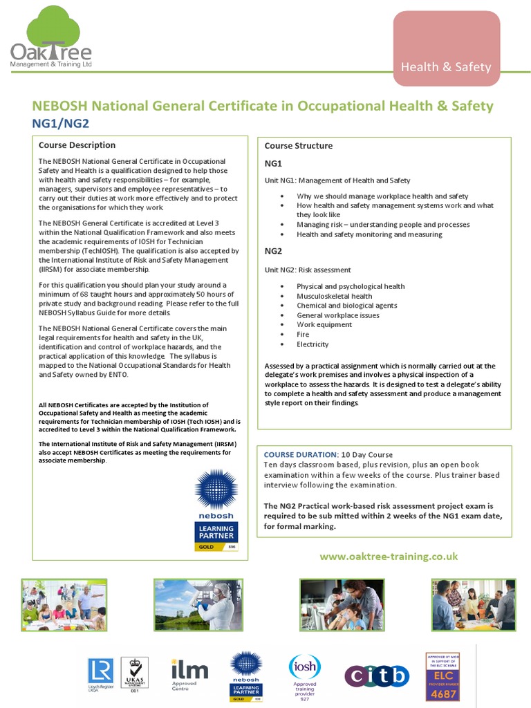 NEBOSH National General Certificate in Occupational Health & Safety | PDF | Occupational Safety ...