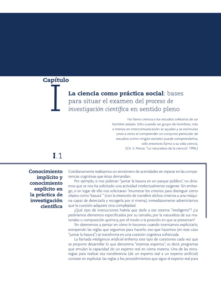 La Ciencia Como Práctica Social: Bases para Situar El Examen Del Capítulo | PDF | Método ...