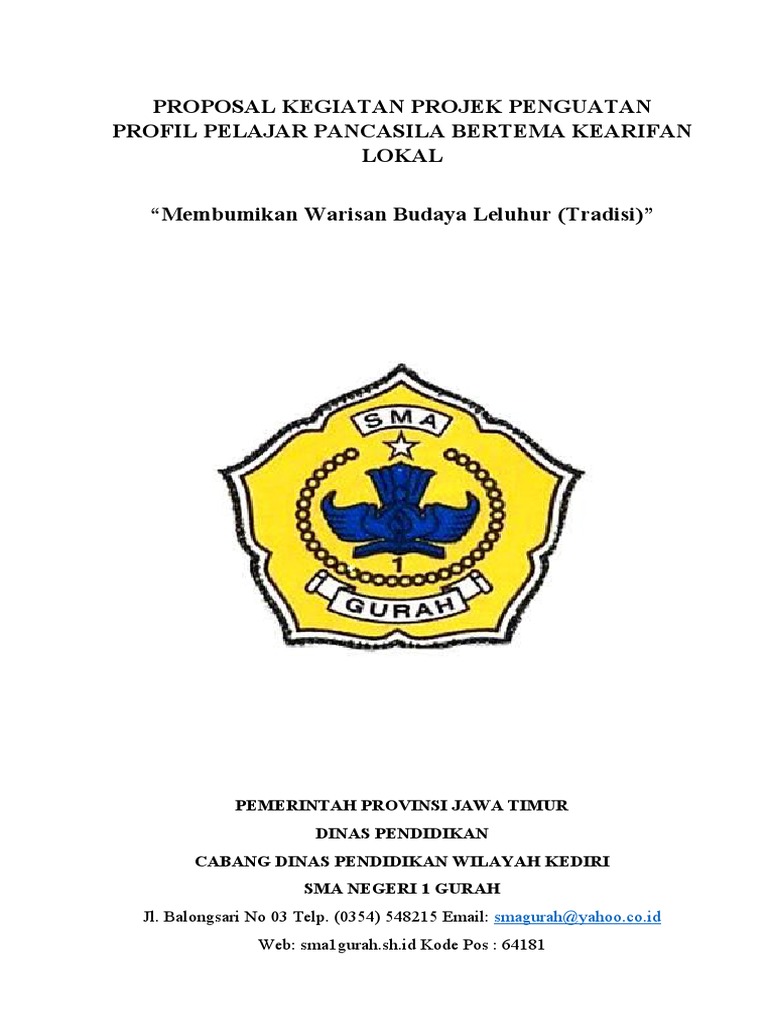 Proposal Kegiatan Projek Penguatan Profil Pelajar Pancasila Bertema ...