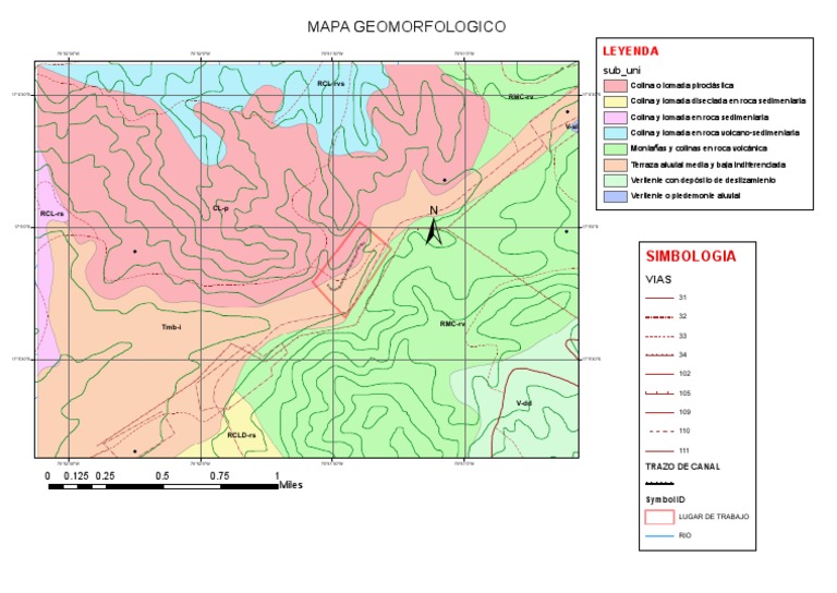 Mapa Geomorfologico: Simbologia | Descargar gratis PDF | Geología | Petrología