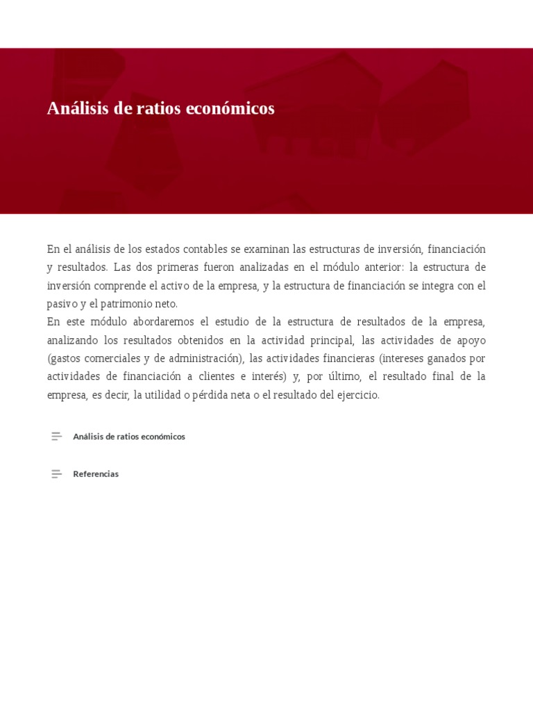 Análisis de Ratios Económicos | PDF | Estado de resultados ...