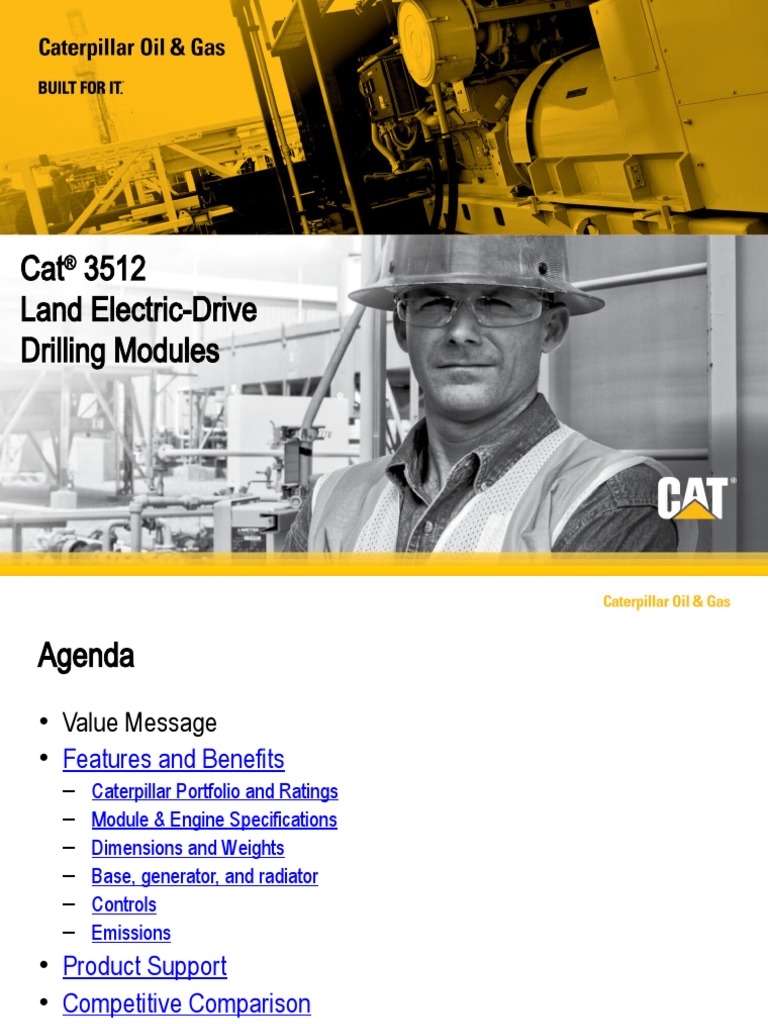 Cat 3512 Land Electric-Drive Drilling Modules | PDF | Engines | Diesel Engine