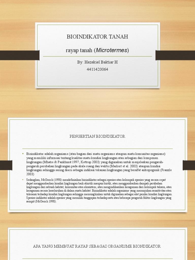 BIOINDIKATOR TANAH - Kiel - ToksikologiLingkungan | PDF