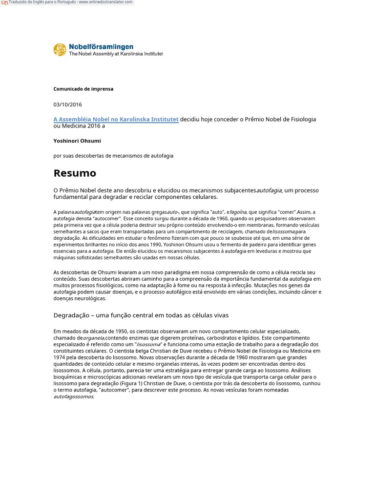 Yoshinori Ohsumi Autophagy Nobel Prize 2016 4.en - PT | PDF | Autofagia ...