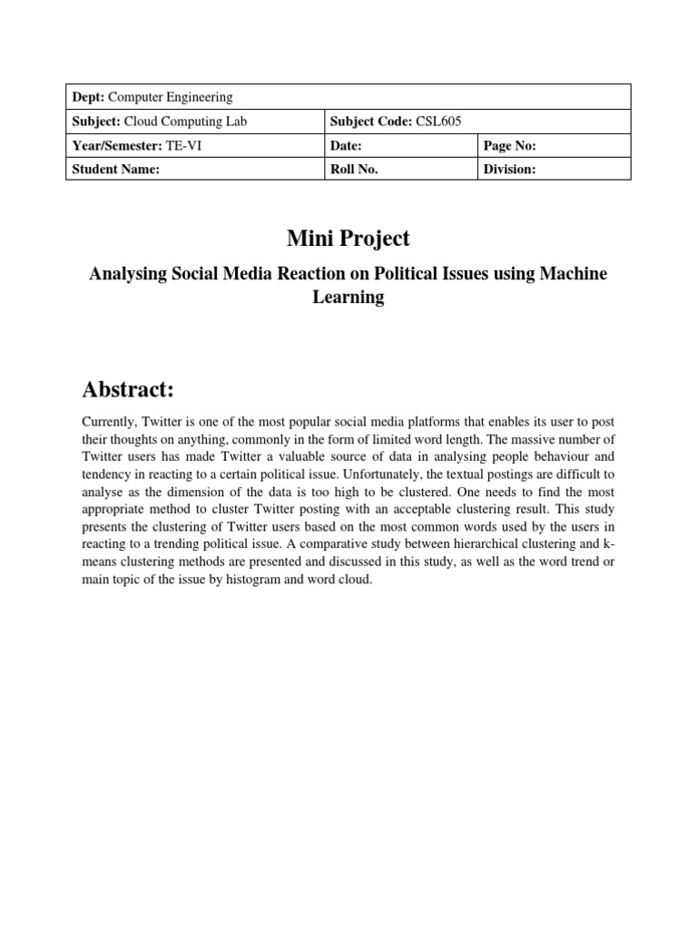 CCL MiniProject | PDF | Cluster Analysis | Python (Programming Language)