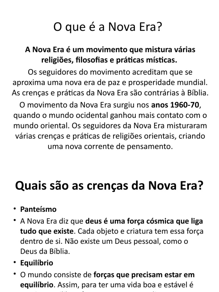 O que é a Nova Era | PDF | Nova Era | Deus