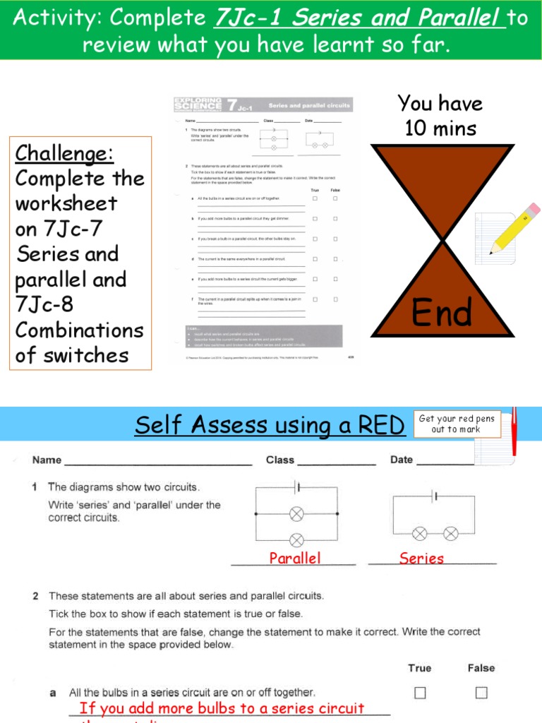 Series and Parallel Circuits Worksheet | PDF