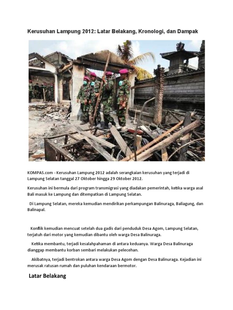 Artikel Kerusuhan Lampung 2012 | PDF