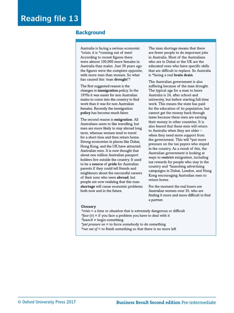 Reading File 13: Background | PDF