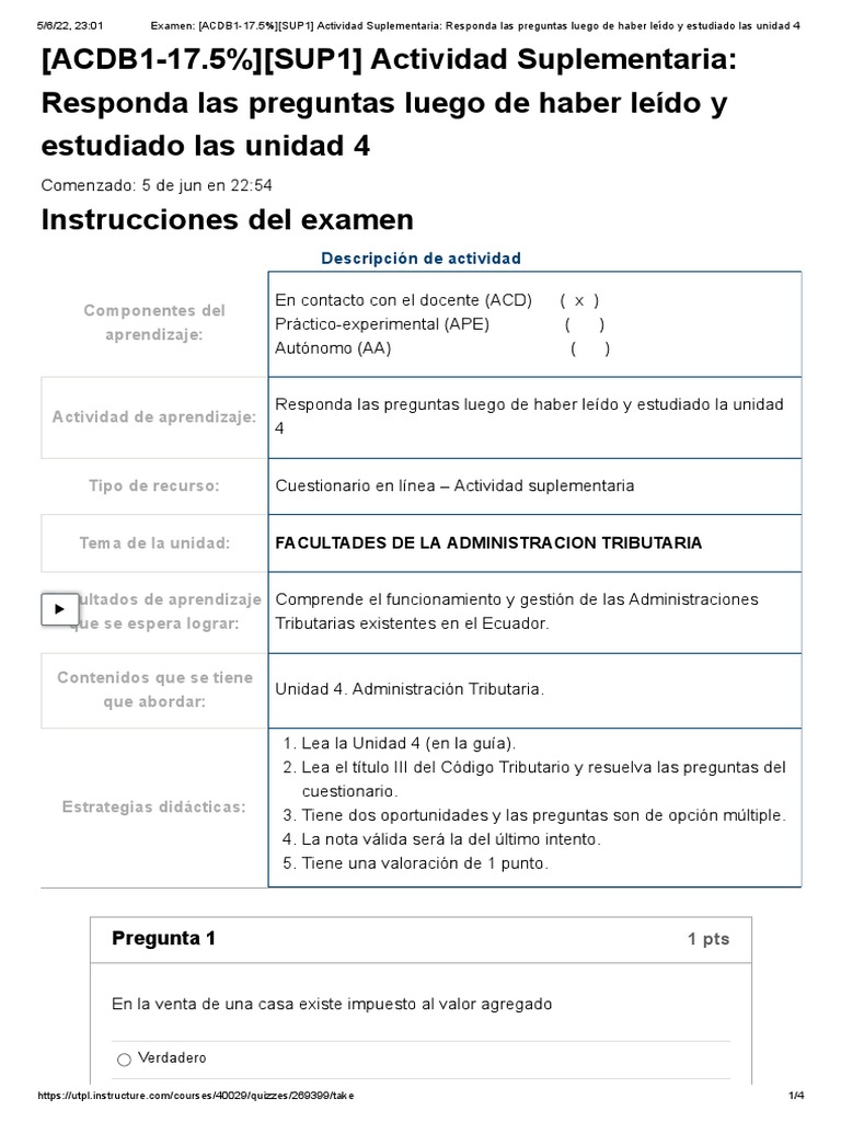 Examen_ [ACDB1-17.5%][SUP1] Actividad Suplementaria_ Responda las ...