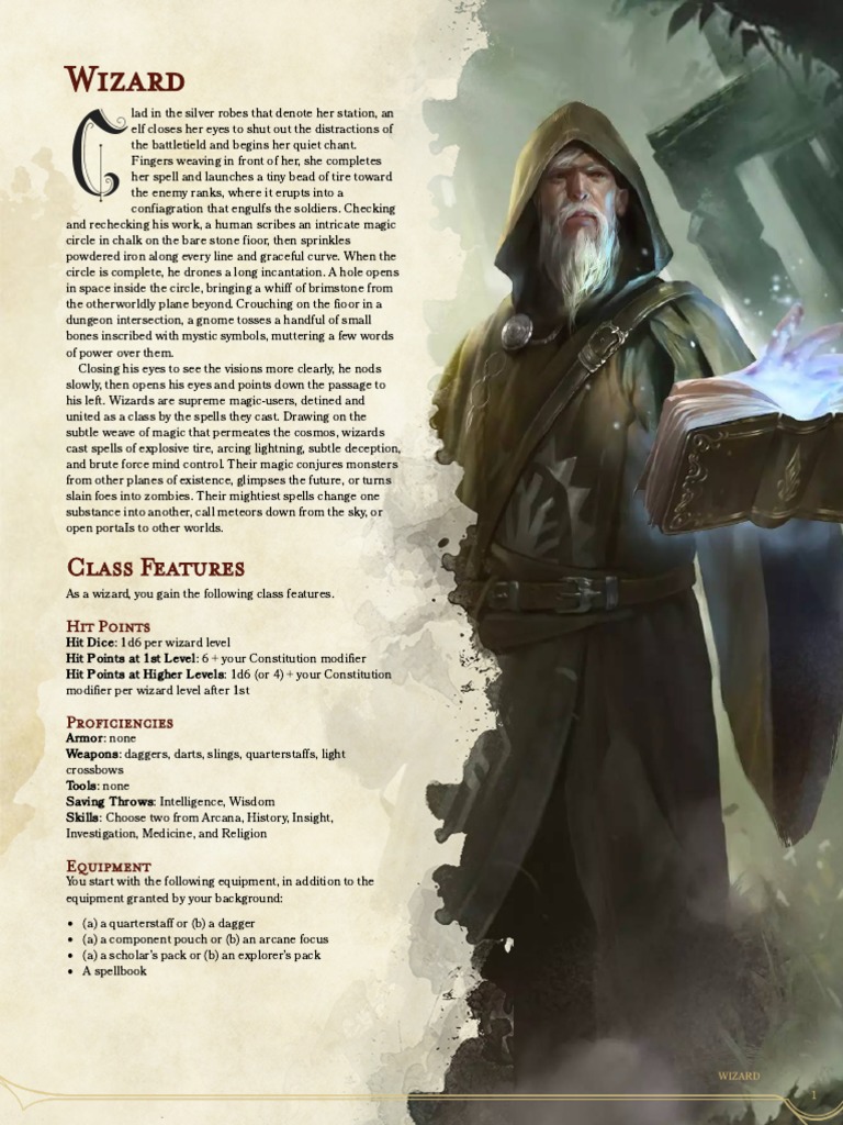 TDC Wizard 5e | PDF | Supernatural | Mythological Powers