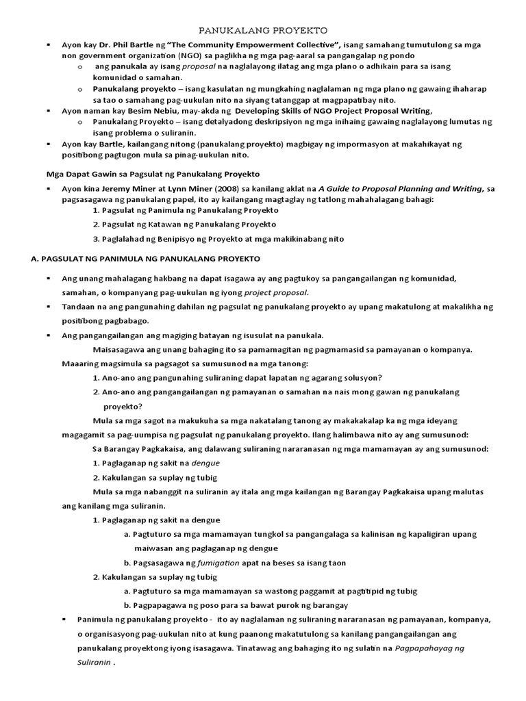 Panukalang Proyekto | PDF