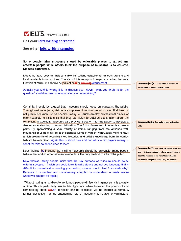 Essay Correct - Museums Should Be Enjoyable | Download Free PDF | Museum | Cognitive Science