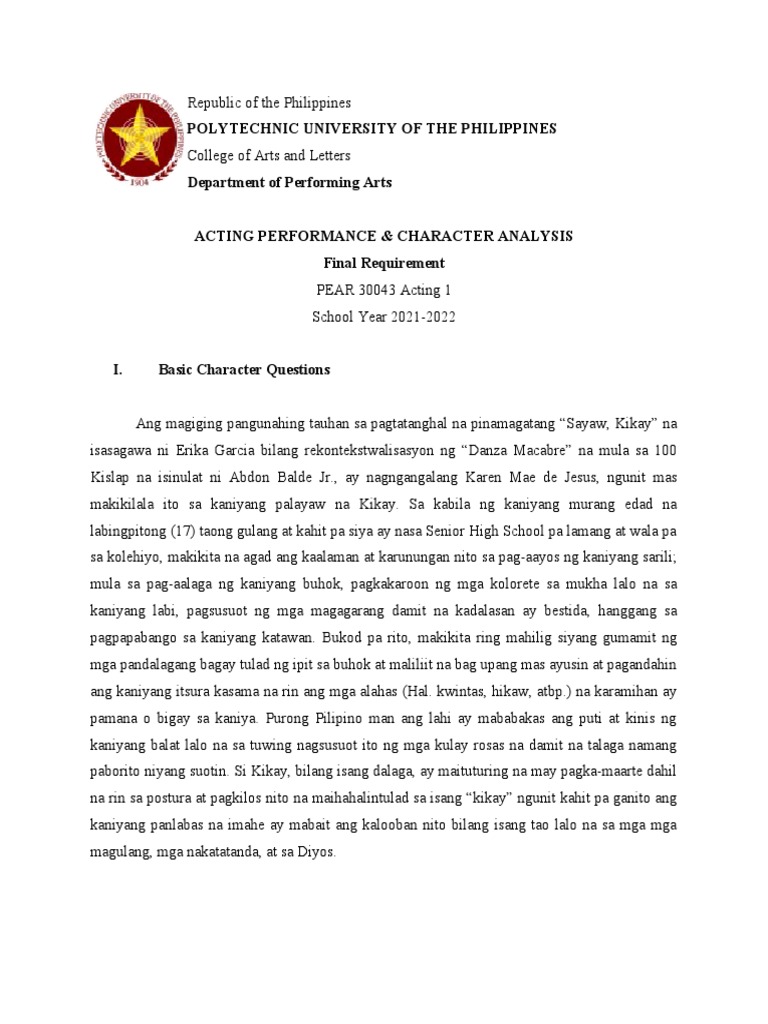 GARCIA - Character Analysis | PDF