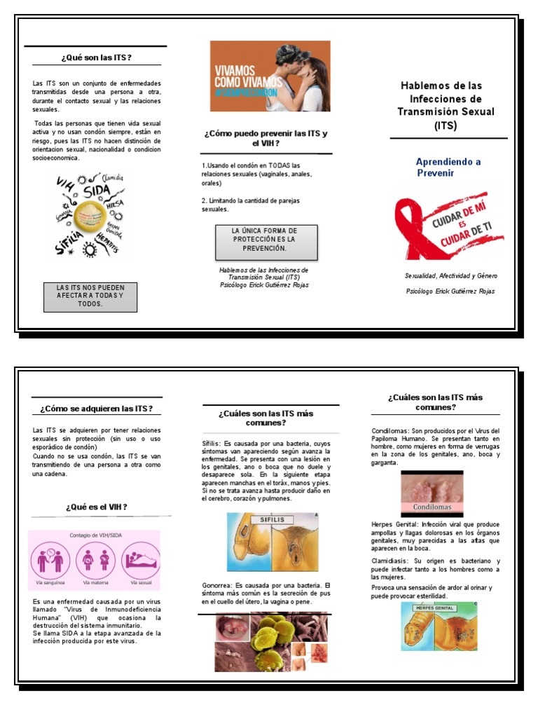 Triptico Infecciones | PDF | Infección transmitida sexualmente | Medicina CLINICA