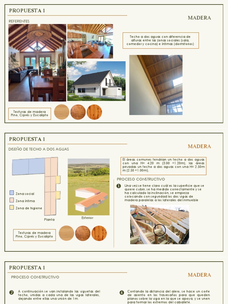 Propuesta 1: Madera | PDF | Techo | edificio