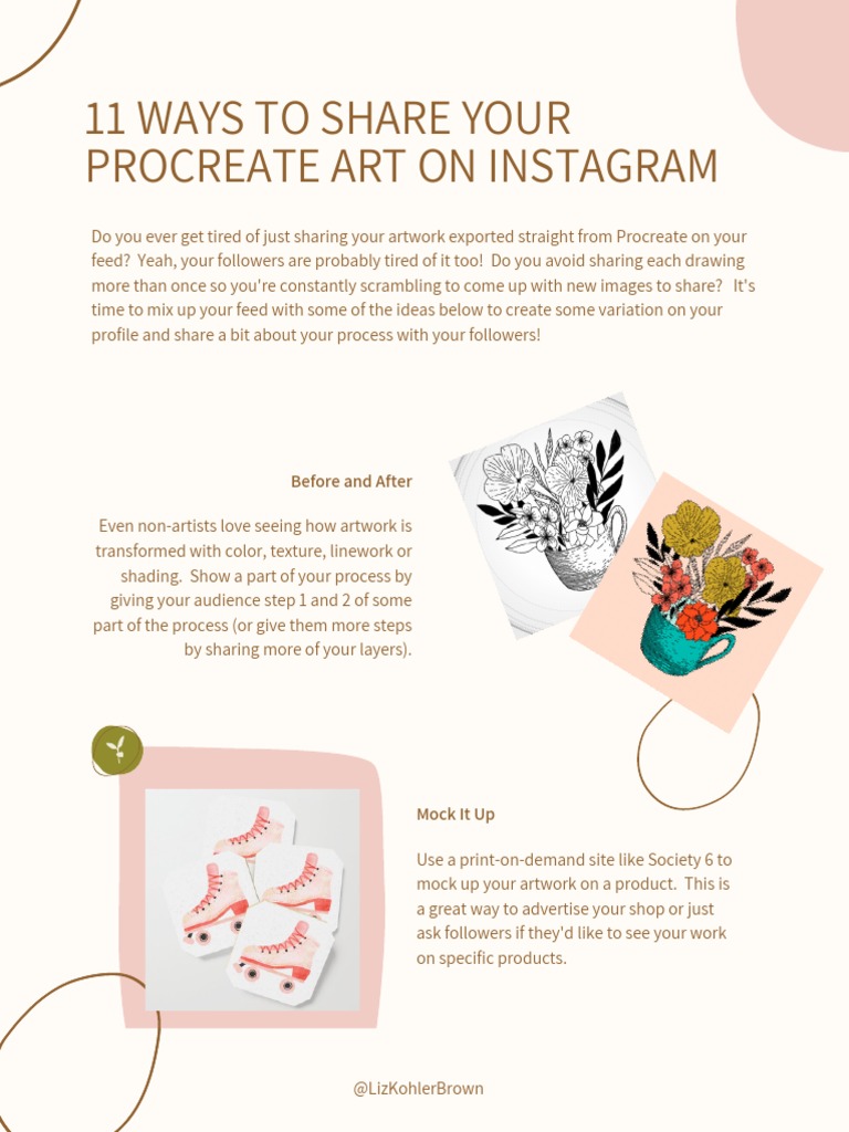 10 Ways To Share Your Procreate Art On Instagram | PDF | Vision | Imaging