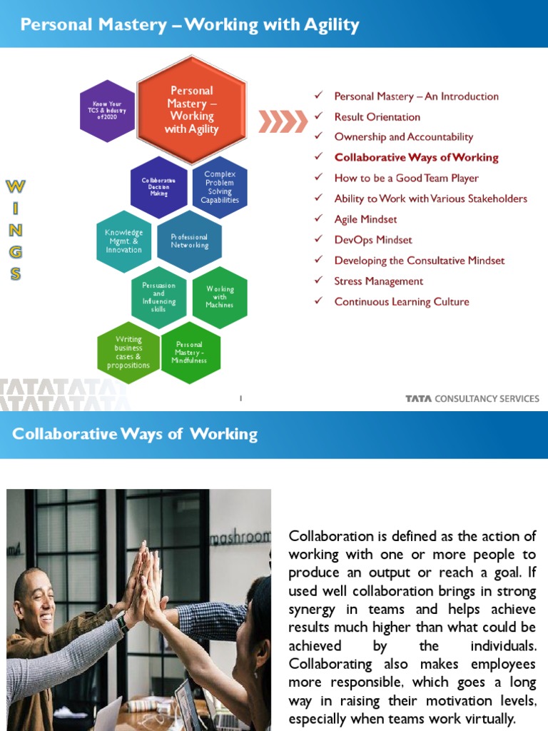 Personal Mastery - Working With Agility | PDF | Communication ...