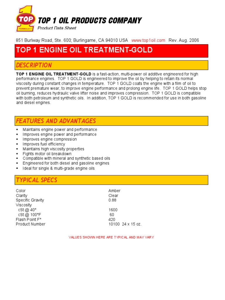 Top 1 Oil Products Company | PDF | Motor Oil | Oils