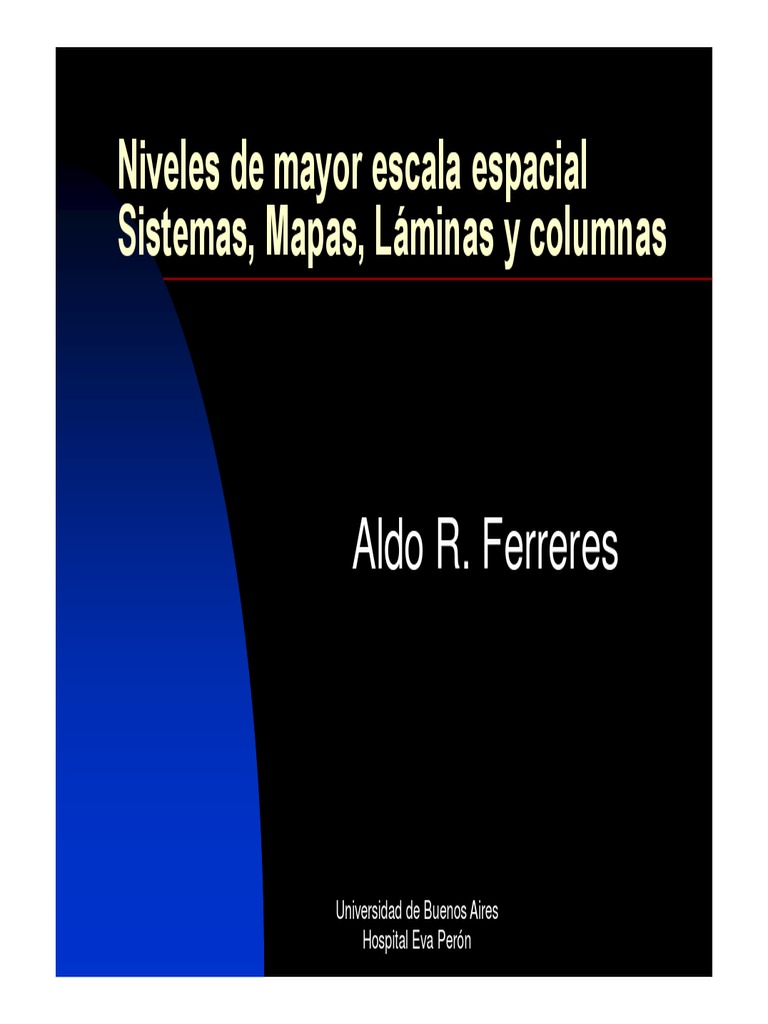 Niveles de Mayor Escala Espacial Sistemas, Mapas, Láminas y Columnas | PDF
