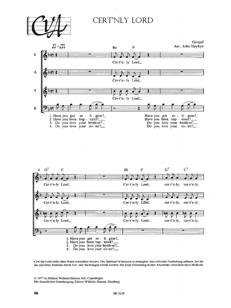 Certainly Lord | PDF