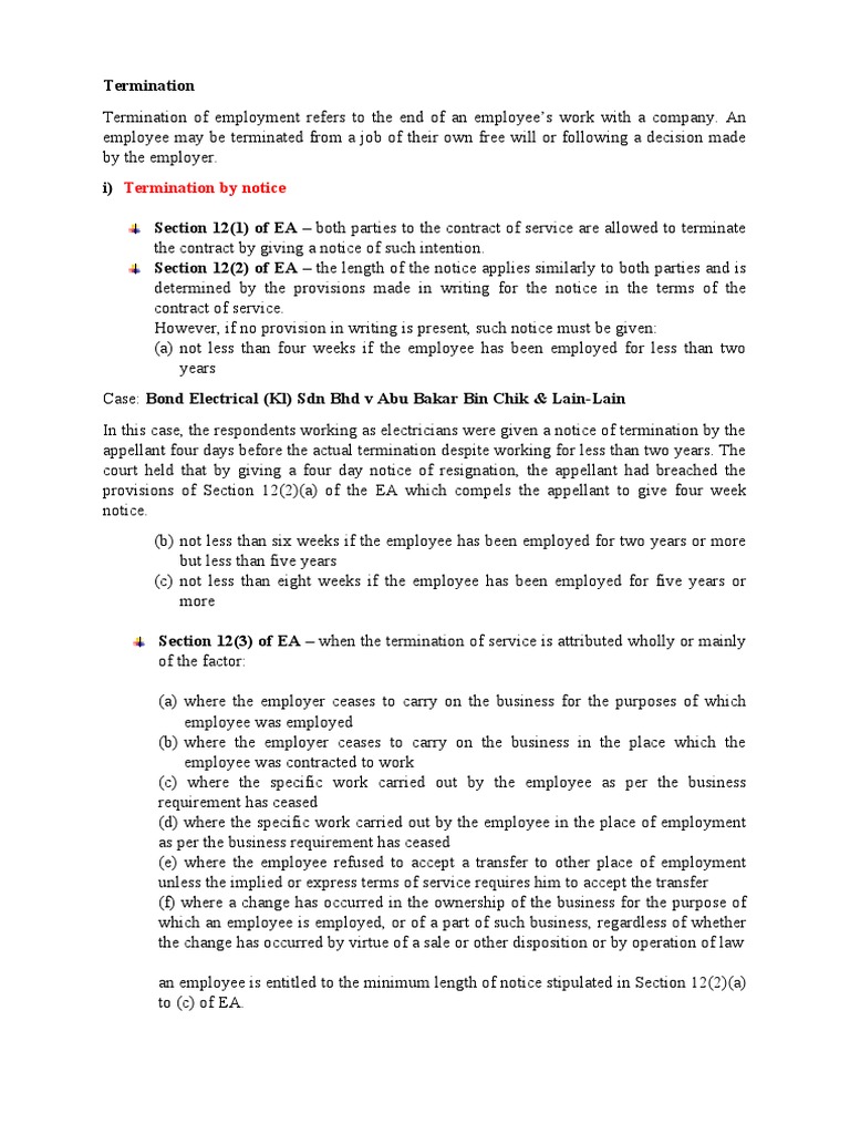 Labour Law Pdf Employment Plea