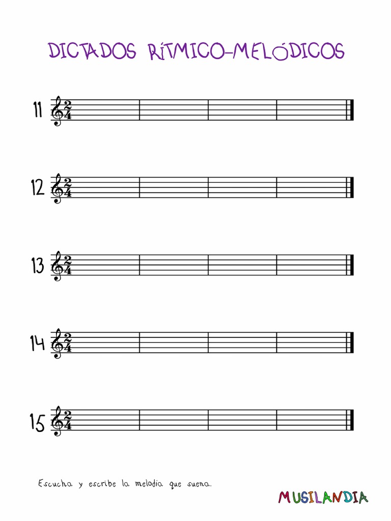 Dictados Rítmico-Melódicos 3 (MusiLandia) | PDF