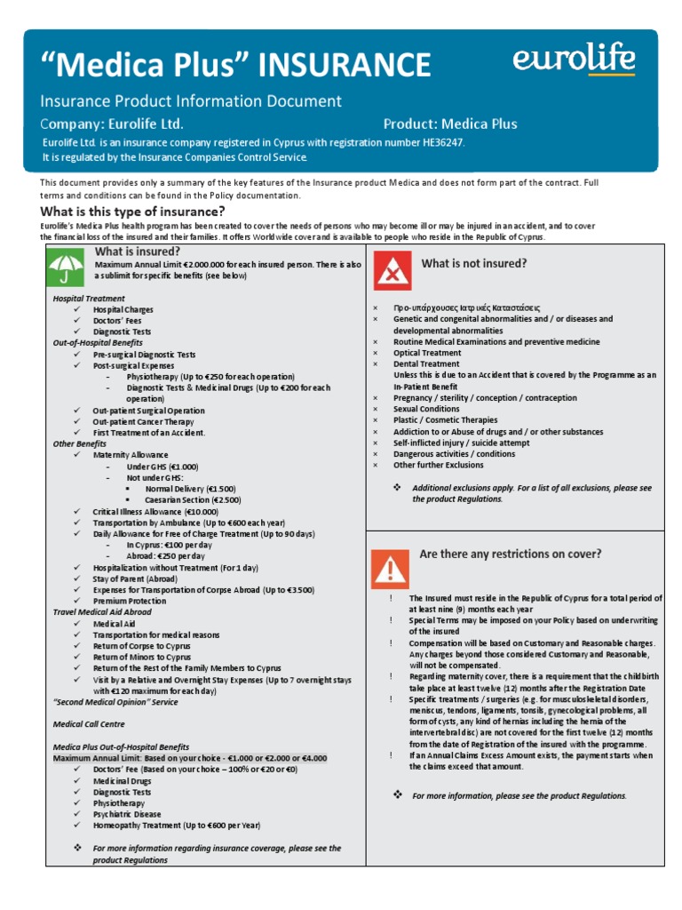 Medica-Plus-Ipid 2022 en | PDF | Insurance | Childbirth