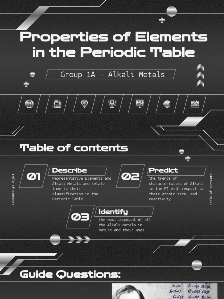 SCIENCE 8 Properties of Elements in The Periodic Table | Download Free ...
