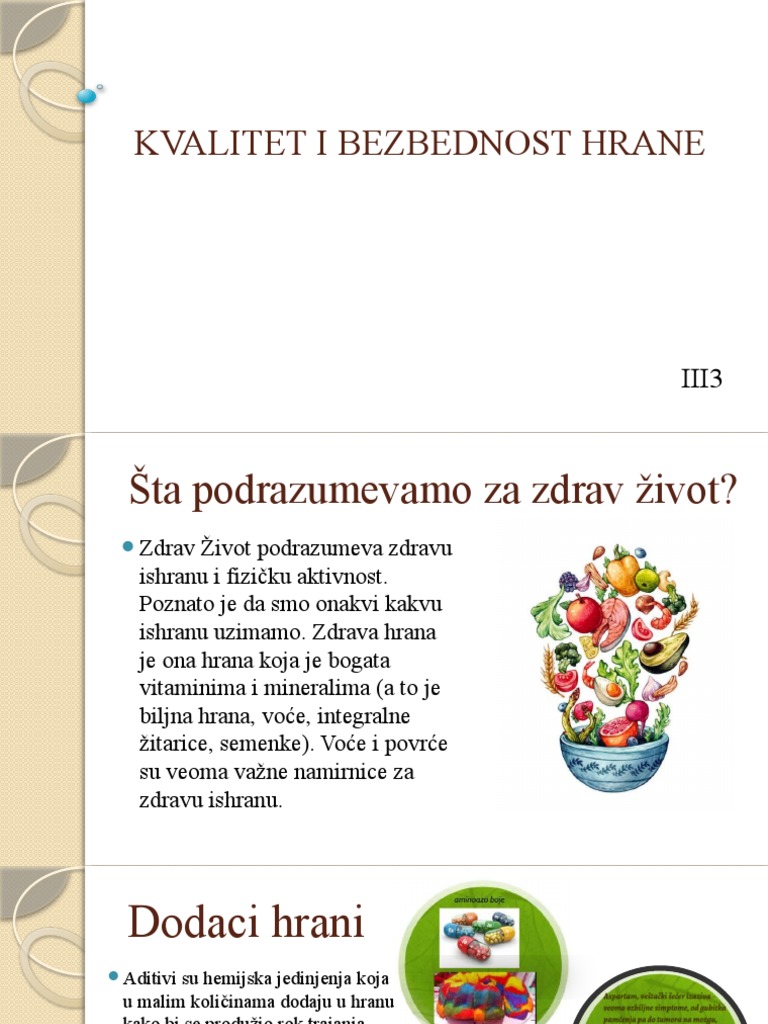 Kvalitet I Bezbednost Hrane | PDF