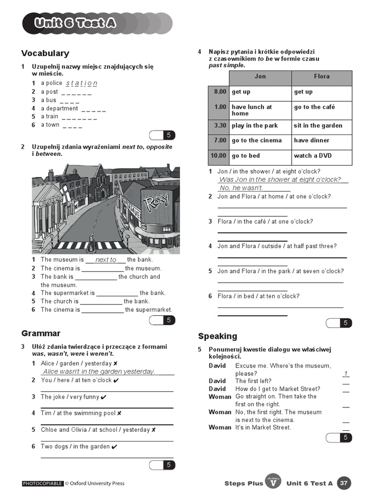 4015447unit 6 Test A Str. 1 Steps KL 5 | PDF