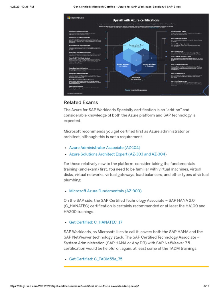 Azure For SAP Workloads Specialty - 4 | PDF | Computers