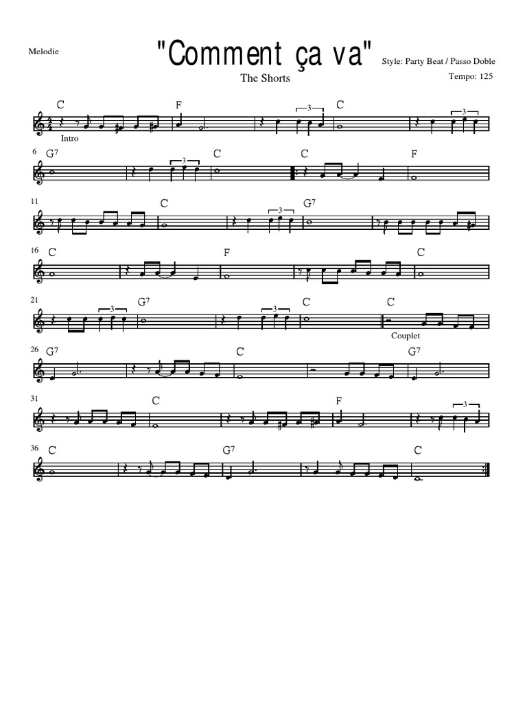 "Comment Ça Va": The Shorts | PDF