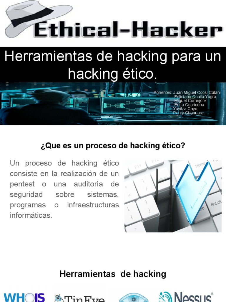 Herramientas de Hacking para Un Hacking Ético | PDF | Internet | Prueba ...