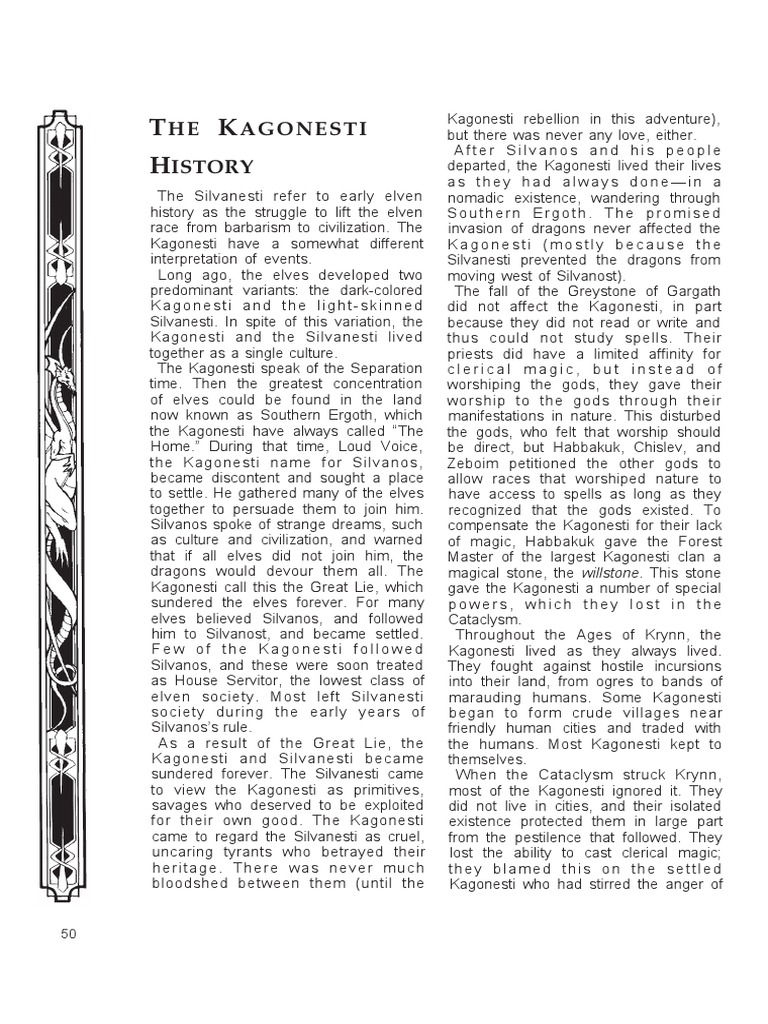 HE Agonesti Istory | PDF | Elf (Dungeons & Dragons)