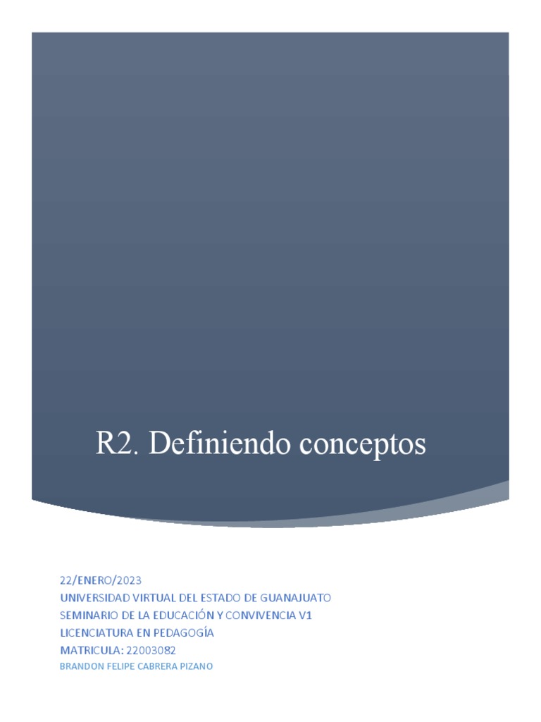 R2. Definiendo Conceptos | PDF