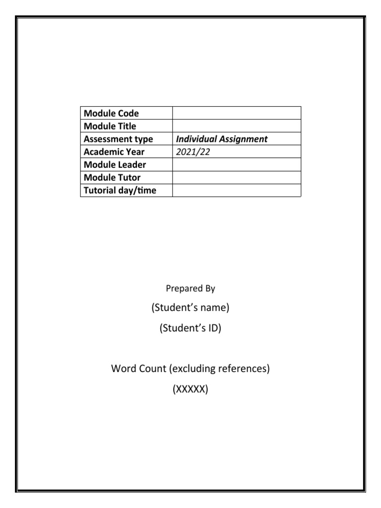 Module Code Module Title Assessment Type Academic Year Module Leader Module Tutor Tutorial Day ...