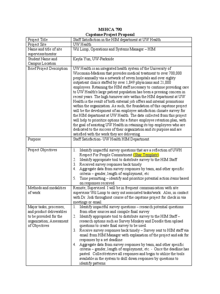 Capstone Project Proposal 1 Pdf