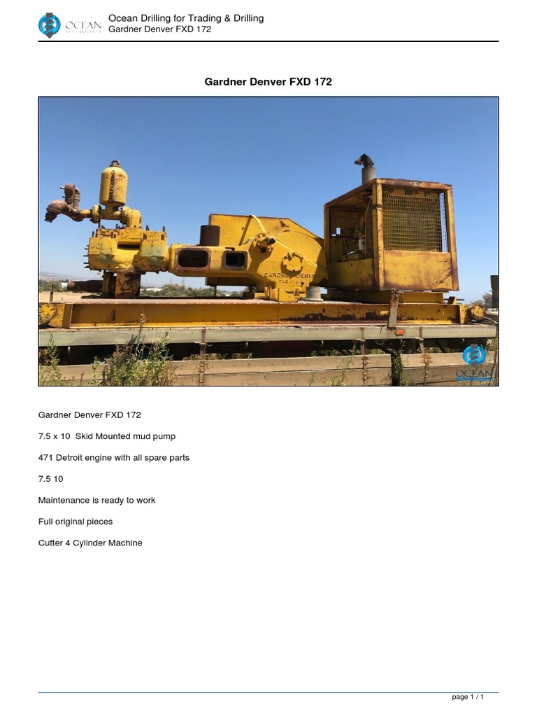 Gardner Denver FXD 172 | PDF