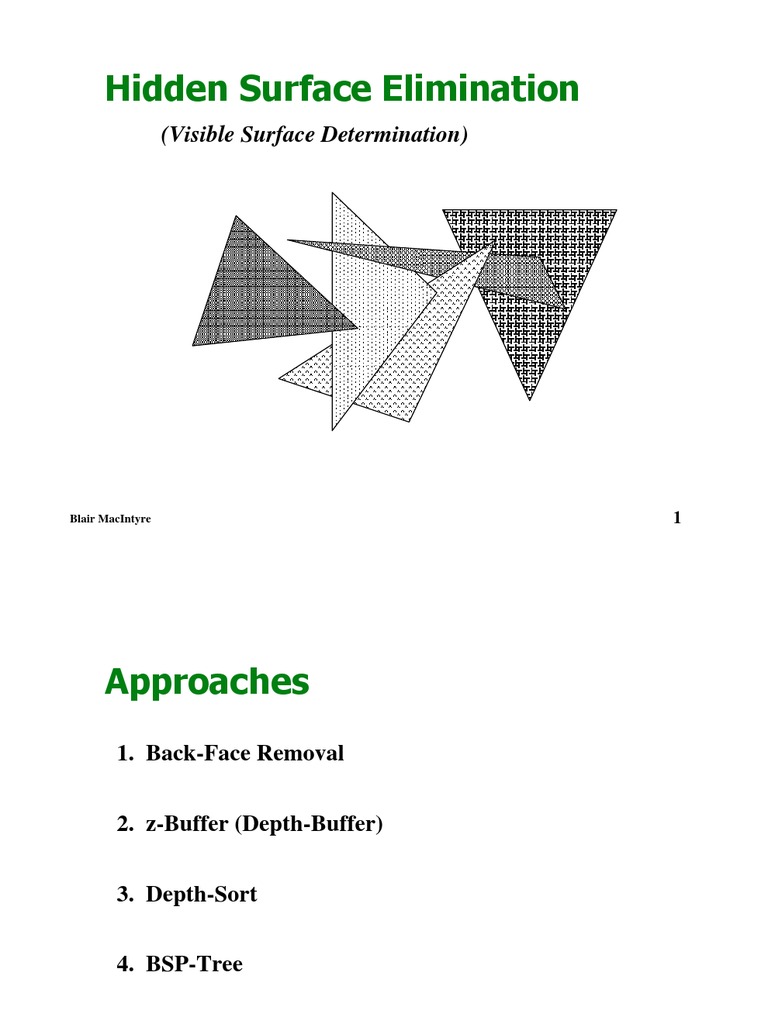 Techniques for Hidden Surface Removal | PDF