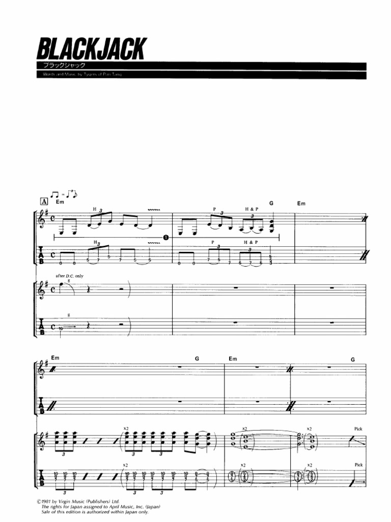 John Sykes - Best of Tygers of Pan Tang April Tab | PDF