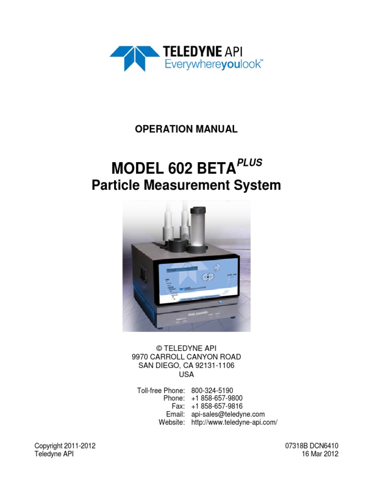 Model 602 Beta: Particle Measurement System | PDF | Ionizing Radiation ...