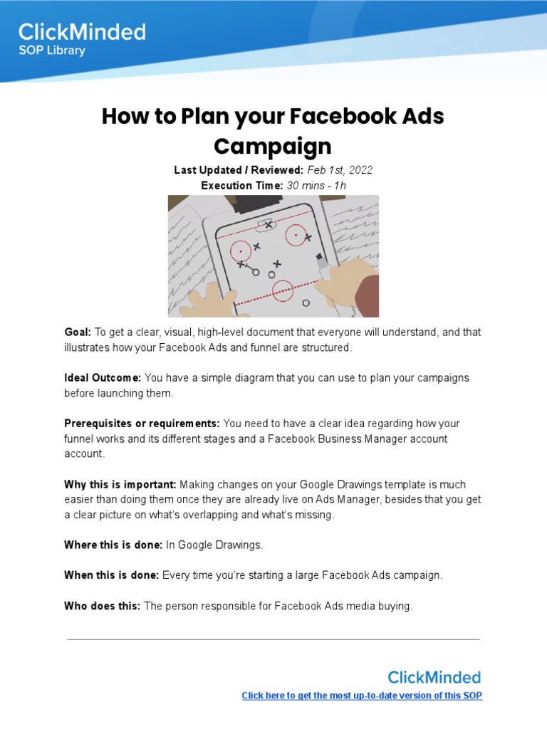 SOP075 - How To Plan Your Facebook Ads Campaign | PDF | Facebook ...
